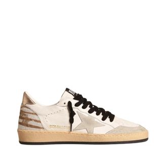 Golden Goose Wei&szlig;e Ballstar Sneakers mit Wildlederstern - - Shoes - Herren - Mehrfarbig - 40 EU