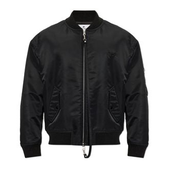 Courr&egrave;ges Logo-bestickte Bomberjacke mit Rei&szlig;verschluss - - Jackets - Herren - Schwarzk - L