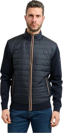 Bugatti Homme, Vestes, Bleu, Taille: 3XL Veste Molleton Moderne