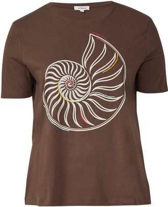 s.Oliver Kurzarmshirt T-Shirt Jersey-T-Shirt mit Artwork