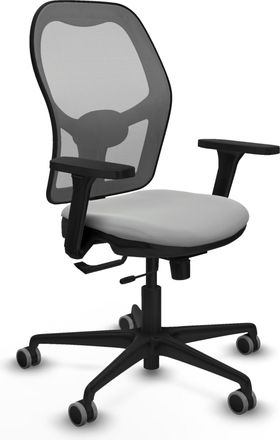 Piqueras y Crespo B&uuml;rostuhl aus grauem Netzgewebe mit 3D-Armen, h&ouml;henverstellbare Lendenwirbelst&uuml;tze, ausgestattet mit Syncro/Traslack und eingespritztem Schaum. Mit Ro