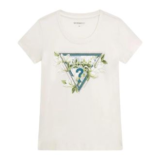 Guess Camelia Triangle Tee - - Tops - Damen - Wei&szlig; - XL