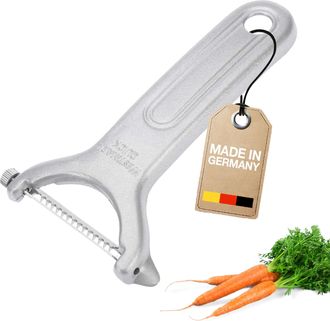 Westmark Julienne-Schneider, Gemüse-Schäler, Quick-Spezial, Grob gezackte Edelstahl-Klinge, Aluminium, Farbe: Grau/Silber, 60962270