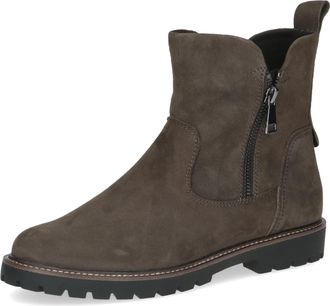 Caprice Caprice Damen Stiefeletten aus Leder mit Reißverschluss, Grau (Dk Grey Suede), 40 EU
