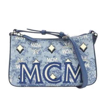 MCM Pre-owned Canvas Shoulder Bag - - Pre-owned - Damen - Blau - ONE SIZE