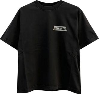 Balenciaga t-shirt &agrave; d&eacute;tail de logo - Noir