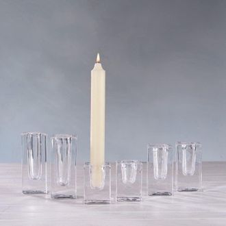 Pajoma Kerzenhalter, transparent aus Glas (8cm)