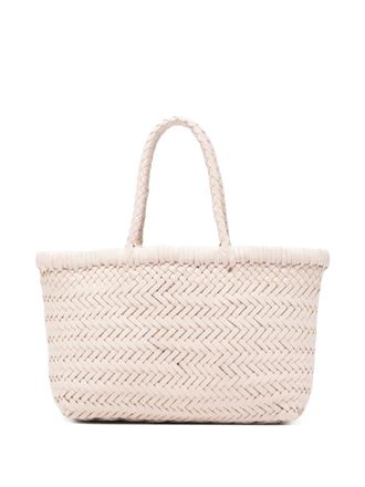 Dragon Diffusion Gewebte Flat Gora Handtasche - Nude