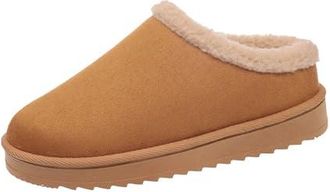 Generic Pantoufles chaudes et confortables pour femme - Bout rond - Semelle &eacute;paisse - Antid&eacute;rapante - Doublure chaude - Confortables - Pour int&eacute;rieur et ext&eacute;r