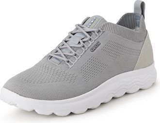 Geox Herren Spherica U Sneakers, Light Grey White, 41 EU Schmal