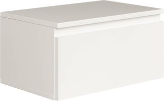 Selsey Nachttisch 49 cm Breite H&auml;ngend Nachttisch in Wei&szlig; Modernes Design Ideal f&uuml;r Minimalistische Einrichtungen Praktisches Fach Leicht Reinigbar