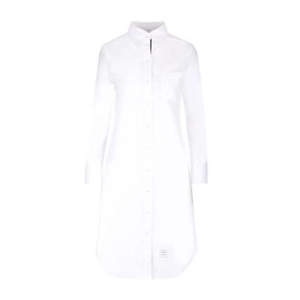Thom Browne Popeline Langes Hemdkleid - - Dresses - Damen - Wei&szlig; - M