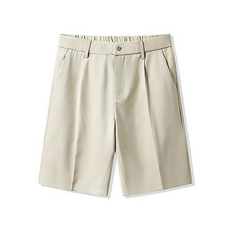 Generic Pantalon de jogging &eacute;l&eacute;gant avec fermeture &eacute;clair et boucle - Pantalon de costume - Short - Ceinture pour homme, kaki, 34