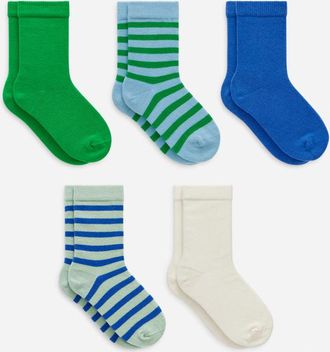 Arket Baumwollsocken 5er-Pack -Blau