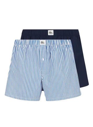 Lacoste Herren Boxershorts blau Baumwolle gestreift
