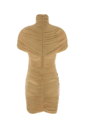 Magda Butrym Womens Beige Jersey Dress Cupro Elastane