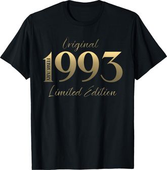 Generic 33. Geburtstag Februar 1993 Vintage Jahrgang T-Shirt