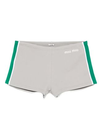 Miu Miu Shorts mit Borten - Grau