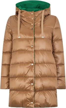 Herno Femme, Manteaux, Brun, Taille: 36 FR Doudoune avec capuche