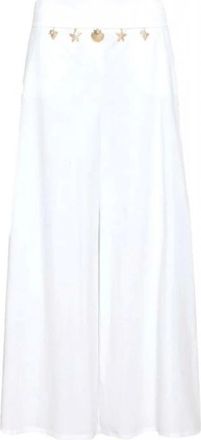 Marella Femme, Pantalons, Blanc, Taille: 44 FR Wide Pantalons