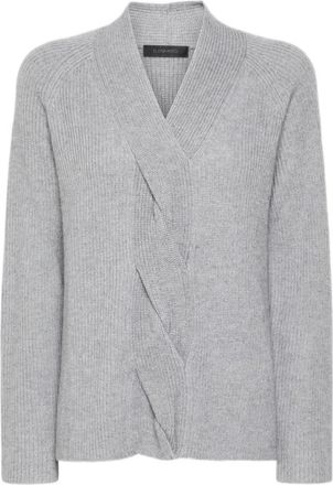 Elena Miro Femme, Pulls, Gris, Taille: 46 FR Pull avec maxi tresse