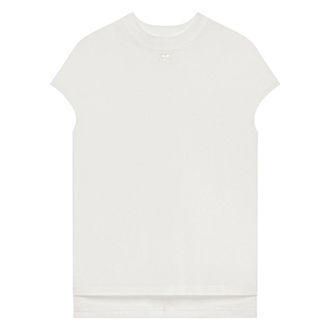 Courr&egrave;ges Oversized T-Shirt - - Tops - Damen - Wei&szlig; - XS