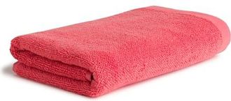 Möve Monochrome Small Pearls Handtuch 50 x 100 cm aus 80% Baumwolle/ 20% Viskose aus Bambus-Zellstoff, Coral
