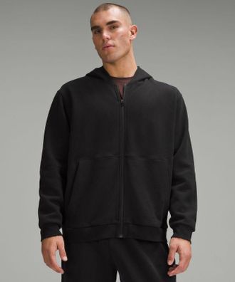lululemon Steady State Hoodie mit Rei&szlig;verschluss f&uuml;r M&auml;nner - Gr&ouml;&szlig;e 2XL in Black