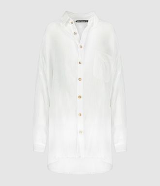 Maison Saint Julien Robe Mykonos Coton Blanc
