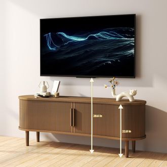 Generic TV-Ständer, MDF-Entertainment-Center für das Wohnzimmer (Walnussfarbe)