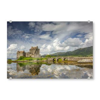 artboxONE Acrylglasbild 45x30 cm Natur Eilean Donan Castle Bild hinter Acrylglas - Bild schottland dornie Highlands