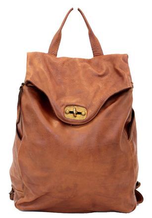 BZNA Bag Rinalto coganc braun Italy Rucksack Backpacker Designer Tasche Handtasche Schultertasche Leder Damen Neu