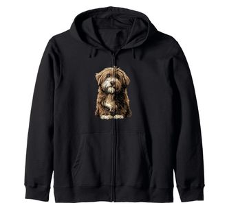 Whyitsme Design Schokoladen-Havaneser-Hunde-Illustration Kapuzenjacke