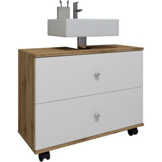 VCM Badunterschrank Rollen Schublade Nilosi L