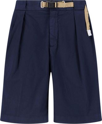 White Sand Shorts With Belt