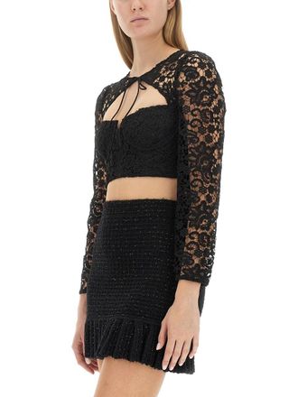 Self Portrait Lace Blouse - Black