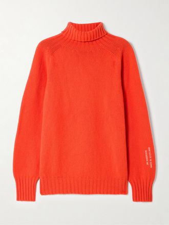J.W.Anderson Pull &Agrave; Col Roul&eacute; En Laine M&eacute;rinos &Agrave; Broderie - Orange