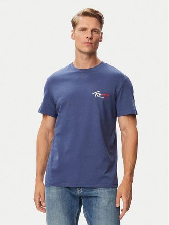 Tommy Jeans T-Shirt DM0DM22538 Blau Regular Fit
