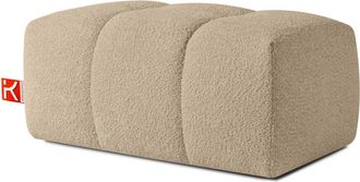 Konsimo Ecksofa RAVIA mit Schlaffunktion, Modern-Stil, Premiumqualit&auml;t aus EU, kompakte Gr&ouml;&szlig;e, Boucl&eacute;-Stoff, ausziehbare Liegefl&auml;che (193x150 cm) (beige, Sitz