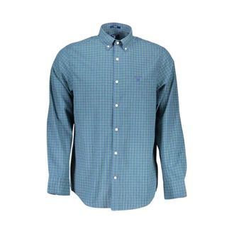 GANT Homme, Chemises, Bleu, Taille: S Chemise &eacute;l&eacute;gante bleue &agrave; manches longues