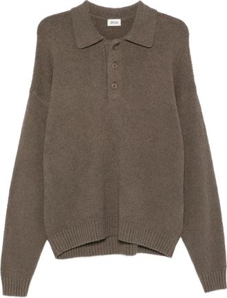 Drykorn pull boutonné à col polo - Marron