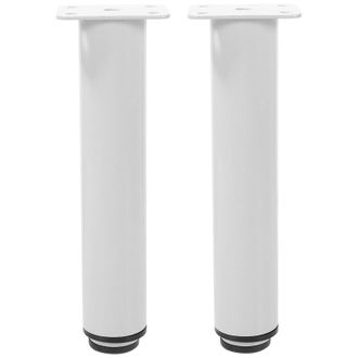 SOLUSTRE MUCKLILY 2 St&uuml;ck Verstellbare Wei&szlig;e Metall m&ouml;belf&uuml;&szlig;e Klappbar Schwere Eisenbeine mit Rutschfestem Gummipad H&ouml;henverstellbare Schrank Sofabeine f&uuml;r Tis