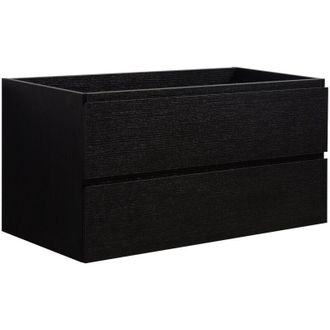 Badplaats Waschbeckenunterschrank Angela 100cm - Schwarz Holz - Unterschra