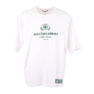 Dolce & Gabbana Homme, Sport, Blanc, Taille: XL T-shirt &agrave; manches courtes