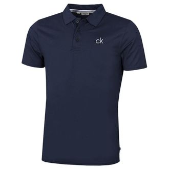 Calvin Klein Herren Zentral Eco Leichte Golf-Polo-Hemd - Marine - XXXL