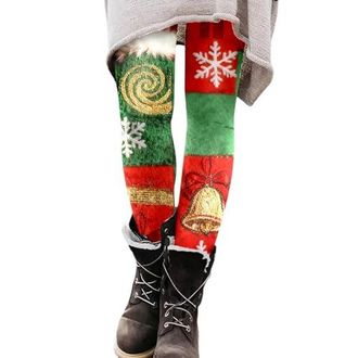 Generic Legging Push Up Femme, Pantalon Sport Femme Christmas Leggings De Sport ImpriméS NoëL pour Style DéContracté Parfaits pour Le Yoga Ou Le Yoga