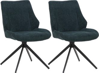 Hhg Non Utilizzato] Set 2 Sedie Sala Pranzo Hhg 026, Posizionamento Automatico Girevole, Tessuto Ciniglia (320g/m&sup2;) Oeko-tex, Verde