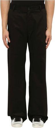 Dolce & Gabbana Homme, Pantalons, Noir, Taille: XL Wide Pantalons