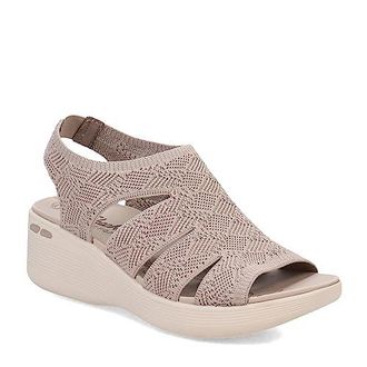 Skechers Pier-lite-Memory Maker Sandales compensées pour femme, taupe, 40 EU