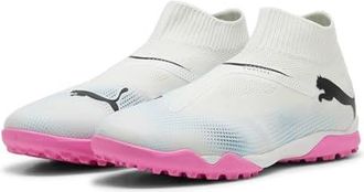 Puma Puma Men Future 7 Match+ Ll Tt Soccer Shoes, Puma White-Puma Black-Poison Pink, 46 EU